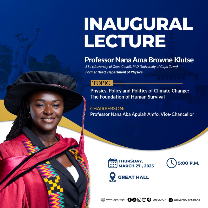 Inaugural Lecture by Prof. Nana Ama Brown Klutse | University of Ghana